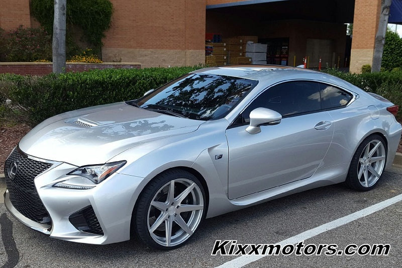 Lexus RC-F 20" with Rohana RC7 Staggered Machine Silver Wheels – Kixx ...